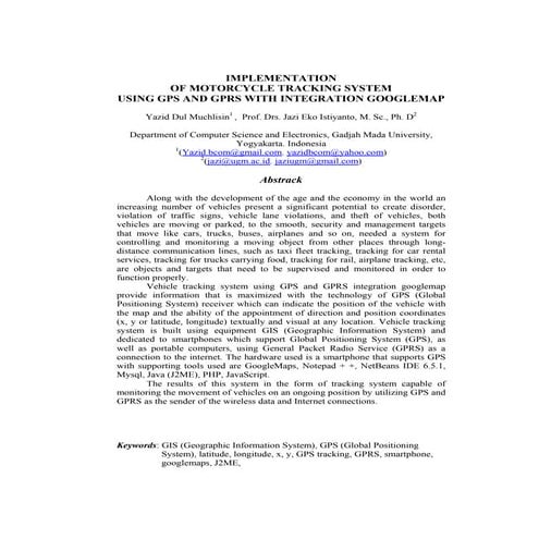 Tracking system using gps and gprs | PDF