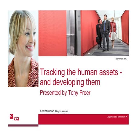 CGI Tracking The Human Assets and Developing Them SFIA | PPT