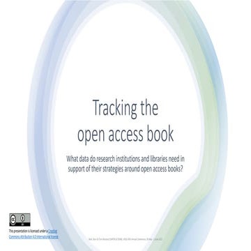 Tracking the open access book | PDF