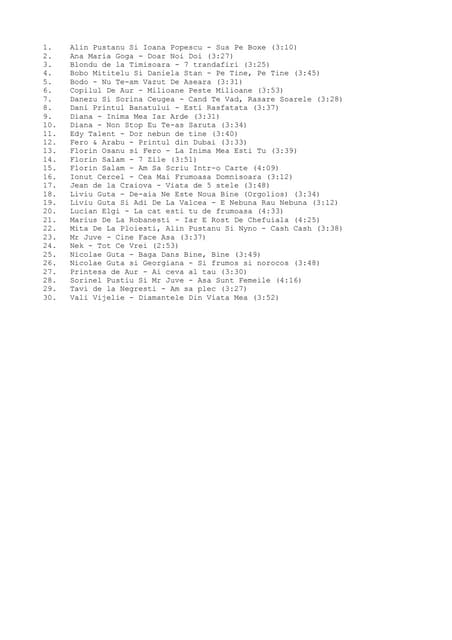 Track List track-list