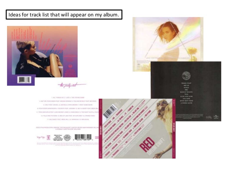 Choosing a track list for my album.