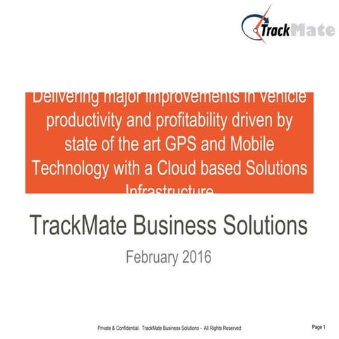 TRACKMATE GPS BUSINESS SOLUTIONS | PPT