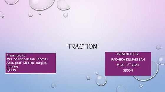 Nursing care of patient on traction | PDF