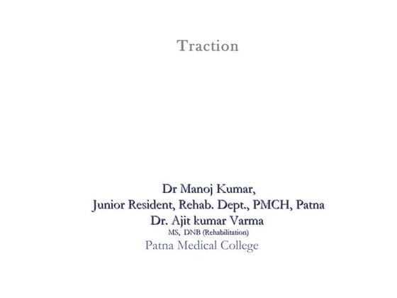 Traction | PDF | First Aid | Injuries