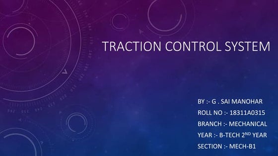 Traction control systems | PPT