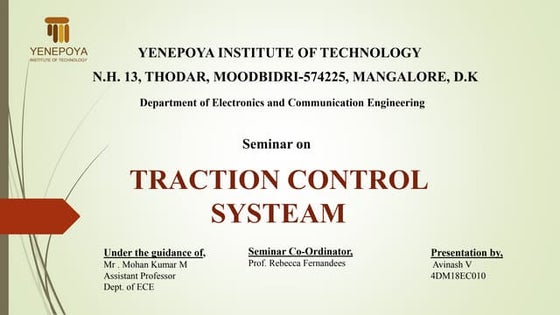 TRACTION CONTROL SYSTEM | PPTX