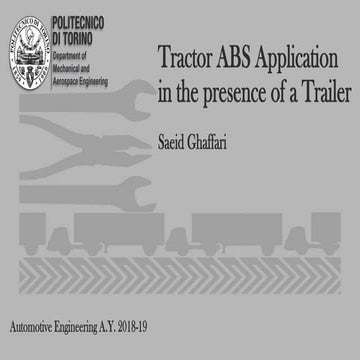 Tractor ABS Application in the Presence of a Semi-trailer | PPTX