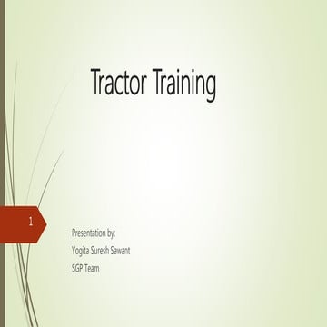 Tractor training | PPTX