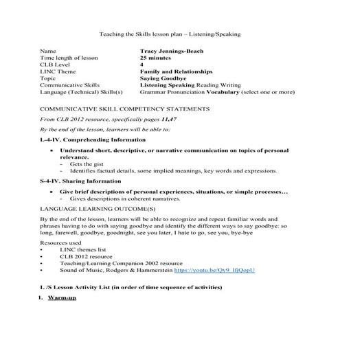 Tracy jb ls_lessonplan_presentation | PDF