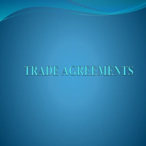 Trade agreements | PPTX