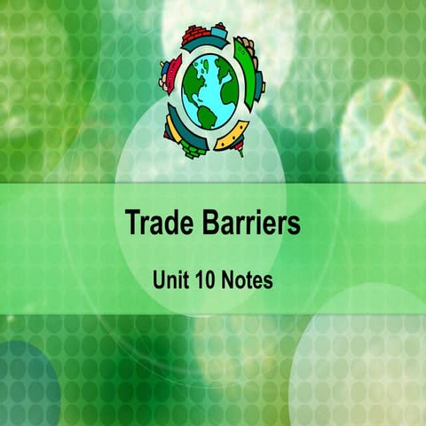 Trade barriers | PPT
