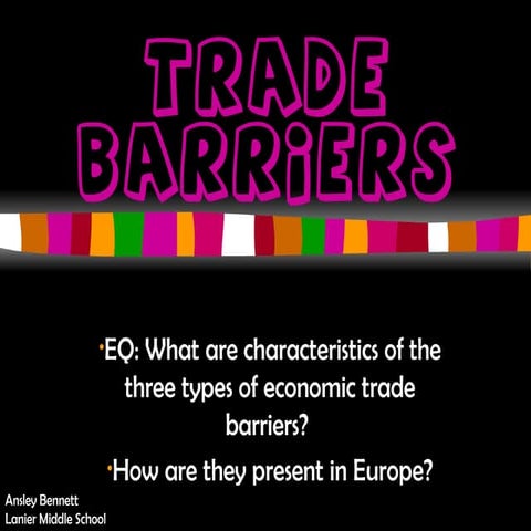 Trade barriers 2 | PPT