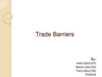 Technical Barriers to trade | PPT