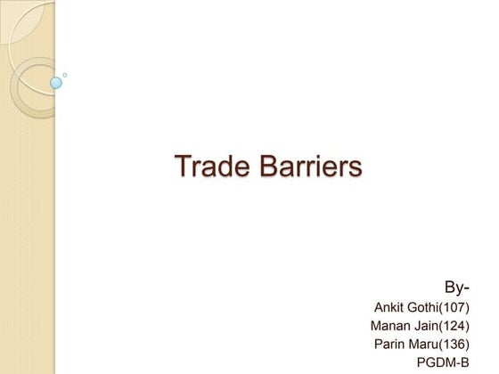 Technical Barriers to trade | PDF | Business and Finance