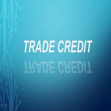 Trade credit | PPTX