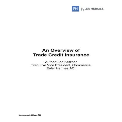 Trade Credit Insurance White Paper December 2008 | PDF