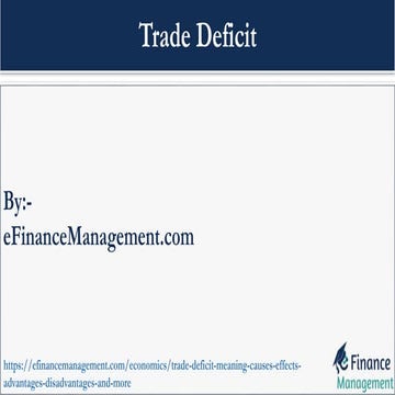 Trade Deficit | PPTX | Currencies | Economy