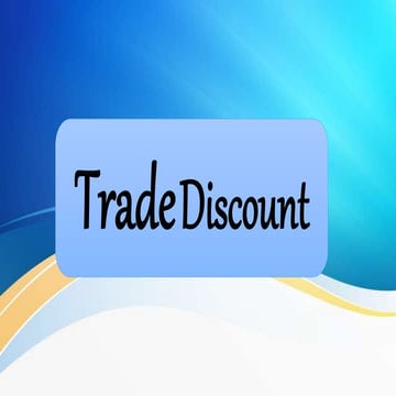 Trade discount | PPTX