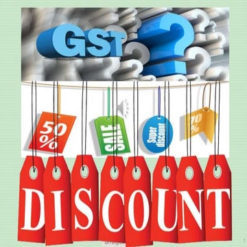 #GST : Trade Discounts - Sales Promotion Schemes# By SN Panigrahi ...