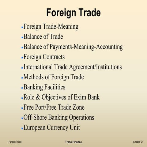 Foreign Trade - An Introduction | PDF