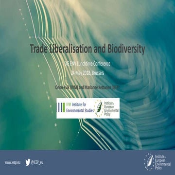 Trade liberalisation and biodiversity | PPT