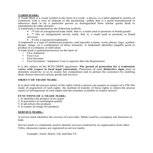 Trademark | DOCX