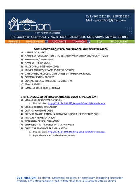 Trademark Registration Procedure | PDF Trademark Registration Procedure | PDF