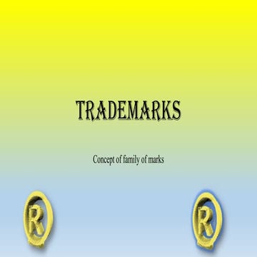 Trademarks on multiple products and services | PPTX