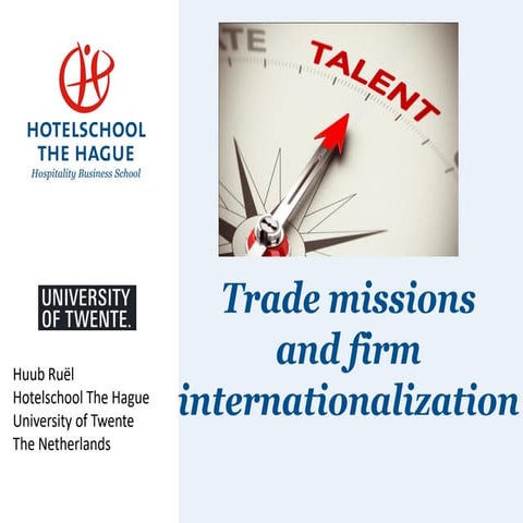 Trade missions and firm internationalization | PPT
