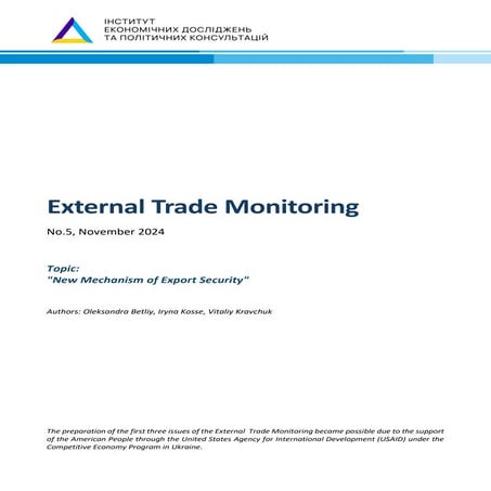 External Trade Monitoring No.5, November 2024 | PDF