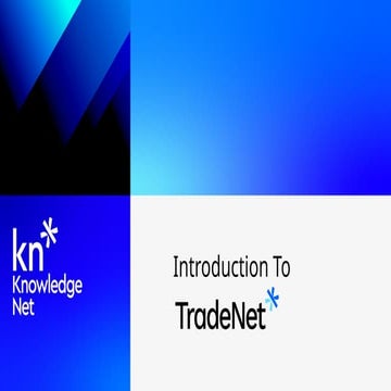 Introduction to TradeNet Software Guide. | PPT