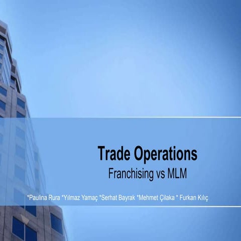 Trade Operations | PPTX