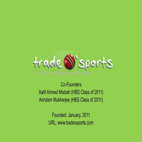 Trade o’ Sports B-Plan | PPTX | Fantasy Sports | Sports