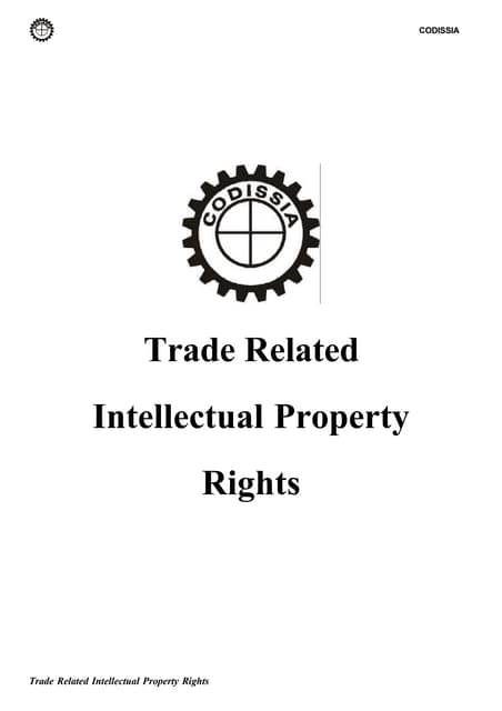 TRIPS (Trade related aspects of intellectual property rights ) | PPT