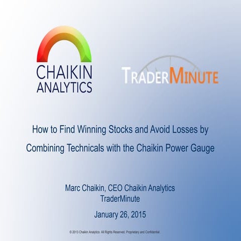 Marc Chaikin How to Find Winning Stocks and Avoid Losses Webinar | PPT