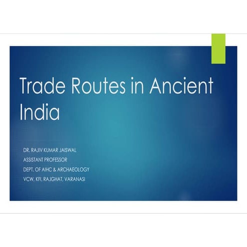 Trade routes in ancient india | PDF