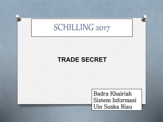 Determination of trade secret status | PPT