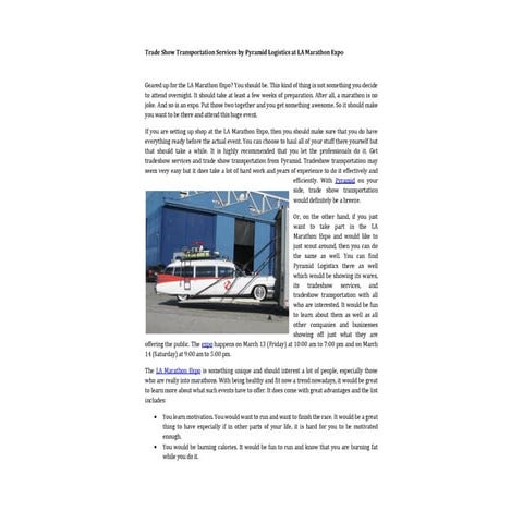 Pyramid logistics services inc.