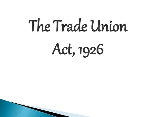 Recognition of trade union | PPTX
