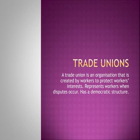 Trade Unions | PPTX