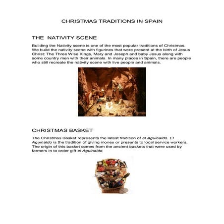 Christmas traditions in Spain | PDF