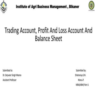 what is Trading account In accounting | PDF