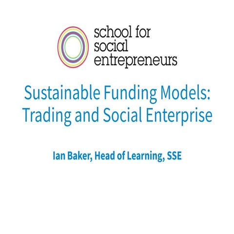 Sustainable Funding Models: trading and social enterprise | PDF