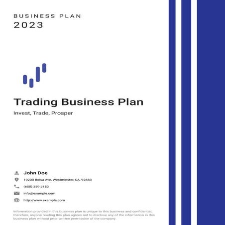 Trading Business Plan Example | Upmetrics | PDF