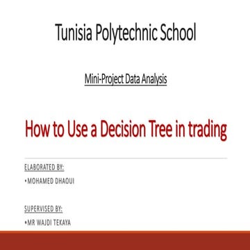 Trading decision trees ( Elaborated by Mohamed DHAOUI ) | PDF | Stocks ...