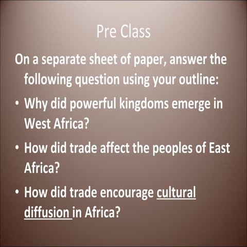 African Trading States And Kingdoms | PPT