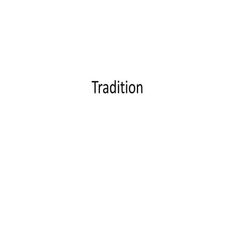 Tradition | PPTX