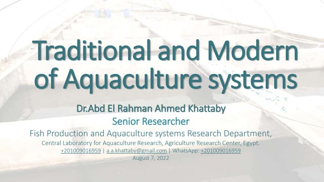 Extensive Aquaculture | PPTX