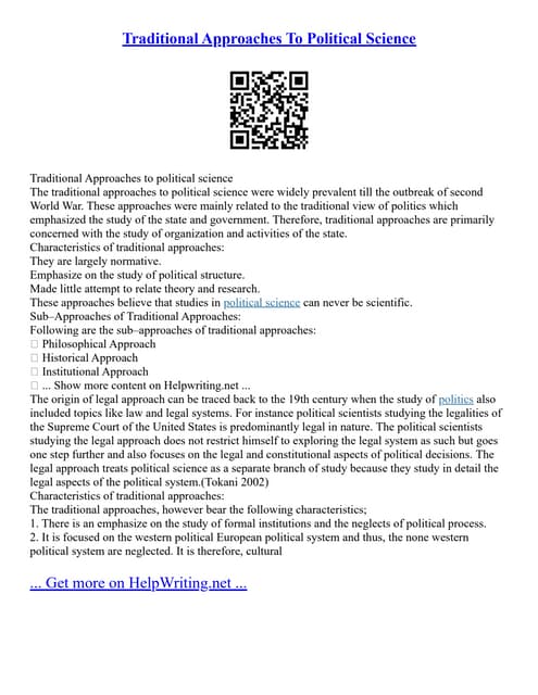 Css Political Science Notes i | PDF