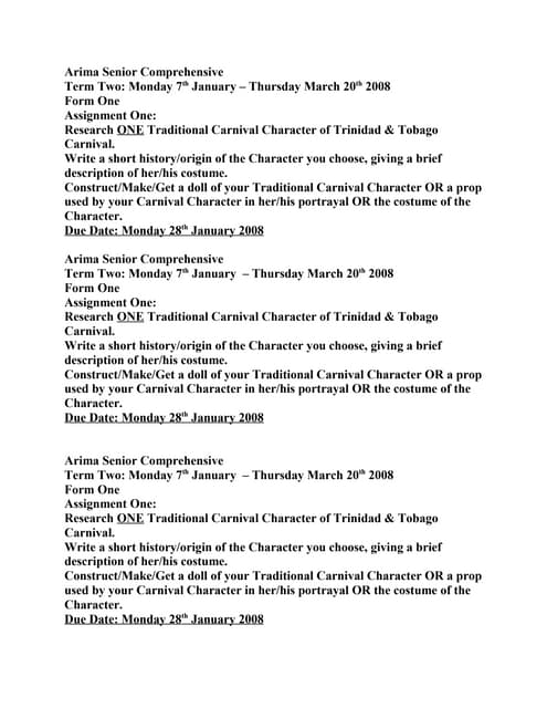 Traditional carnival characters | DOC